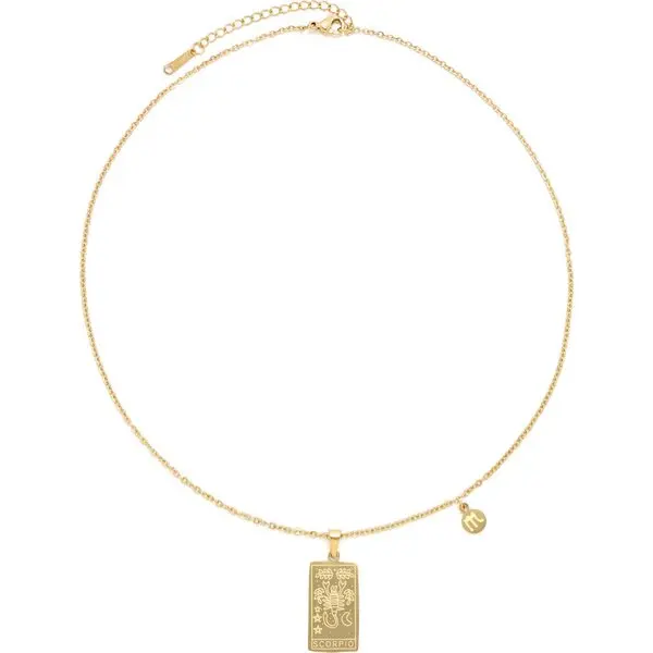 PETIT MOMENTS Zodiac Pendant Necklace - Goldcorpio