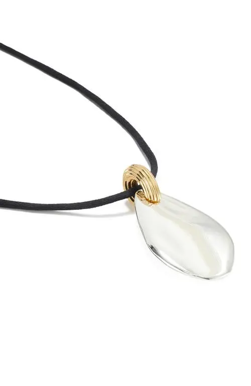 Tory Burch Large Pierced Pendant Necklace
