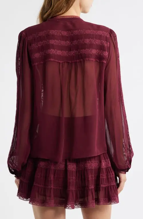 LoveShackFancy Alvynne Lace & Ruffle Shirt