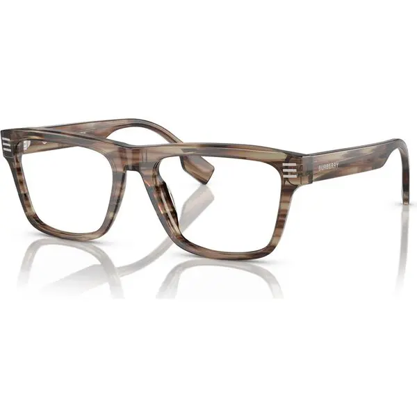 Burberry 55mm Square Full Rim Optical Glasses - Brown