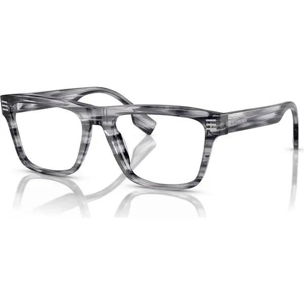 Burberry 55mm Square Full Rim Optical Glasses - Grey