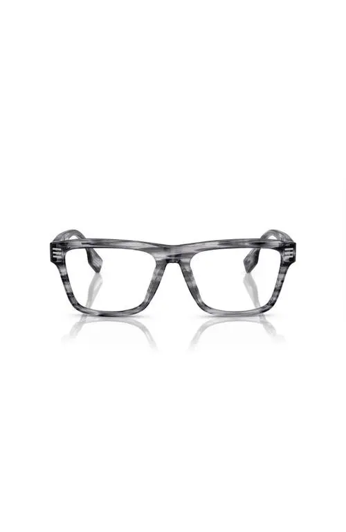 Burberry 55mm Square Full Rim Optical Glasses - Grey