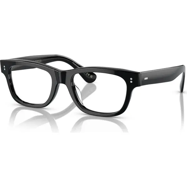 Oliver Spencer 53mm Rectangle Optical Glasses - Black