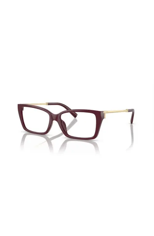 Tiffany & Co. 52mm Rectangle Eyeglasses - Red