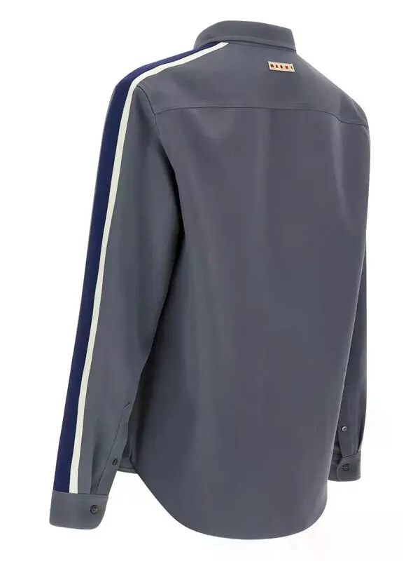 Marni Stripe-detail Virgin Wool Shirt