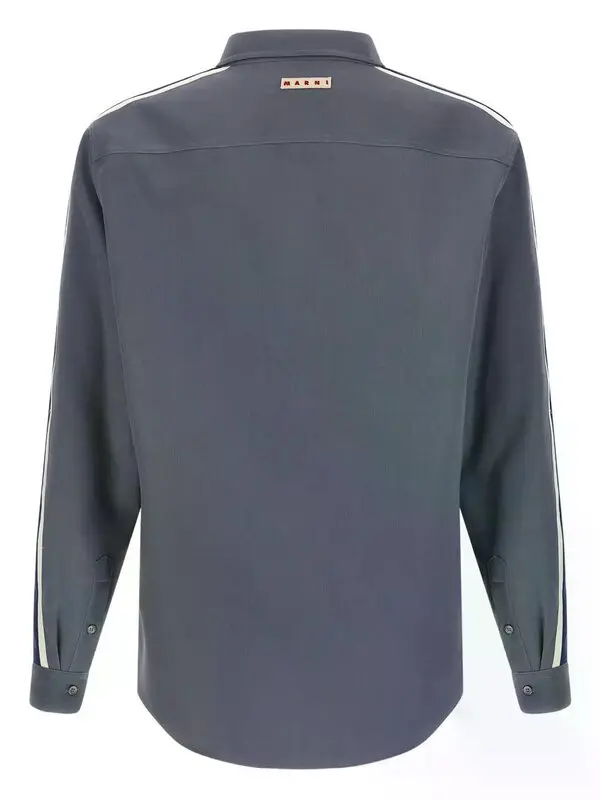 Marni Stripe-detail Virgin Wool Shirt