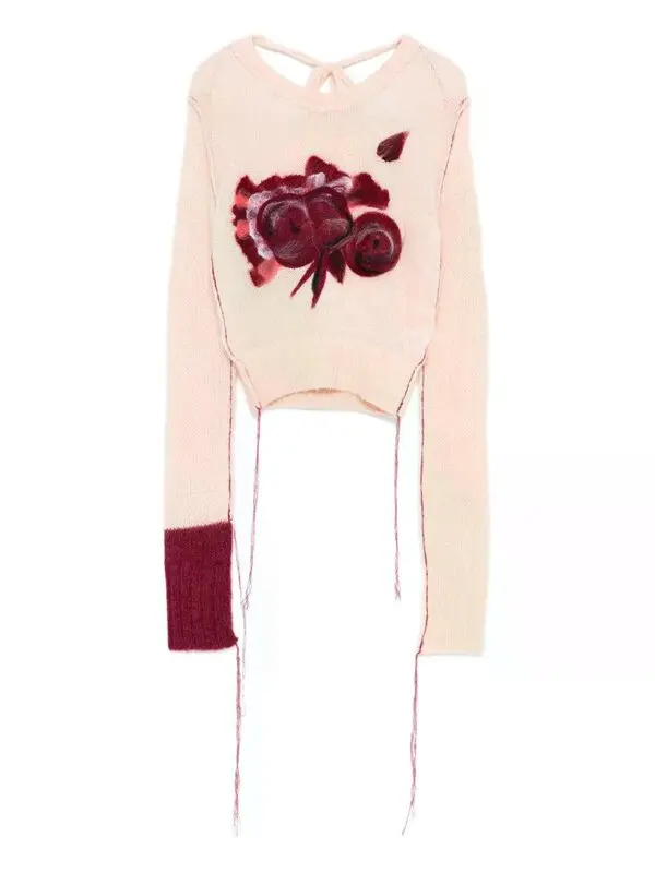 Erdem Floral-embroidered Pullover - Pink