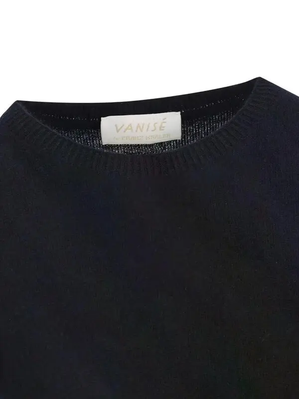 VANISÈ Ribbed Hem Cashmere Top