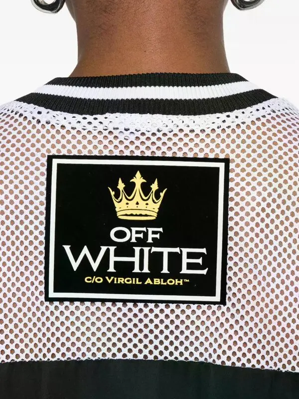 Off-White Mesh-panel Number-print Dress