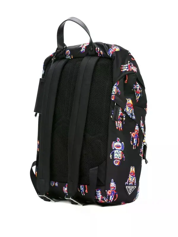 Prada Robot-print Backpack