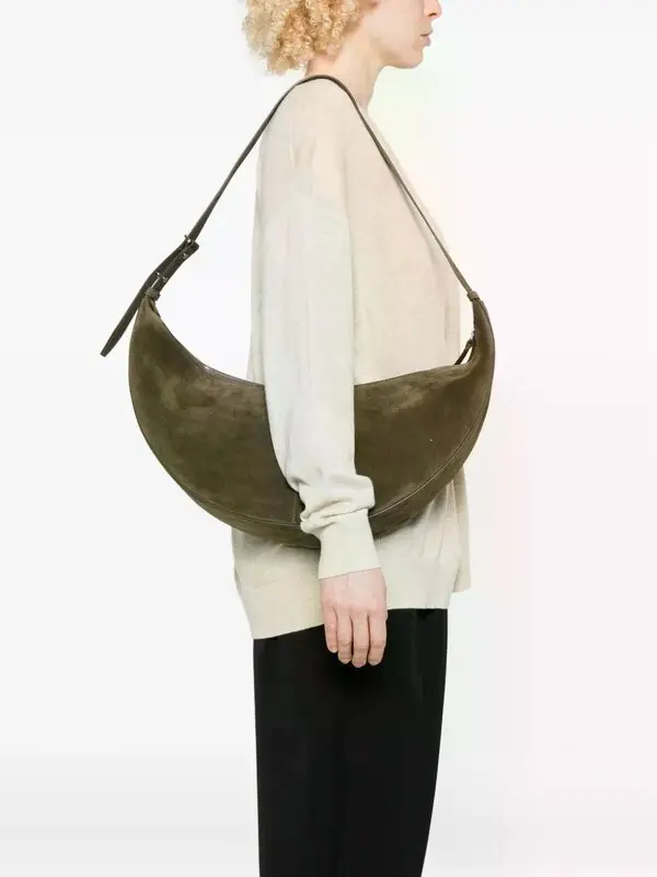 Proenza Schouler Slide Suede Shoulder Bag - Green