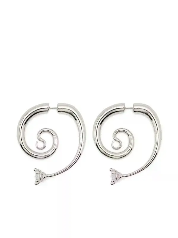 PANCONESI Diamanti Serpent Piercings Earrings - Silver