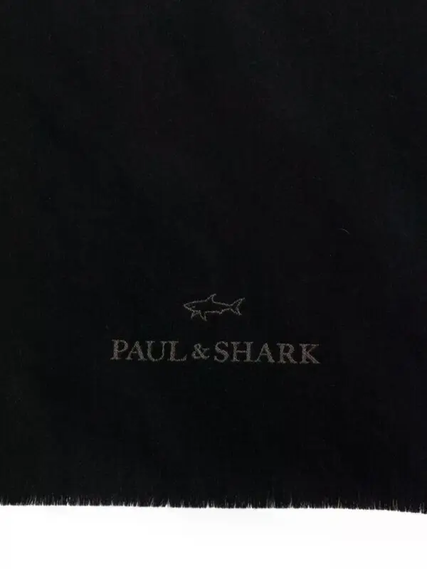 Paul & Shark Two-tone Wool Scarf - Black