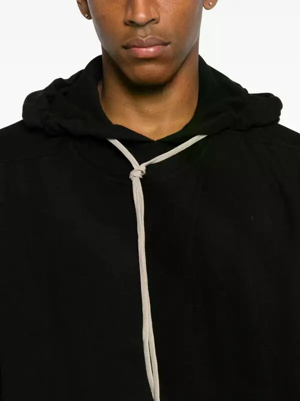 Rick Owens Tommy Layered Drawstring Hoodie - Black