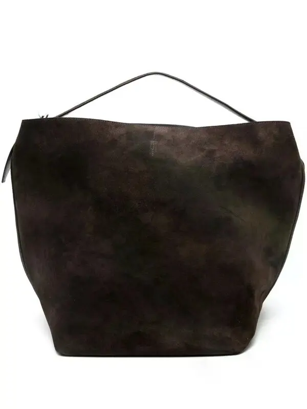 TOTEME Belted Suede Tote Bag - Brown