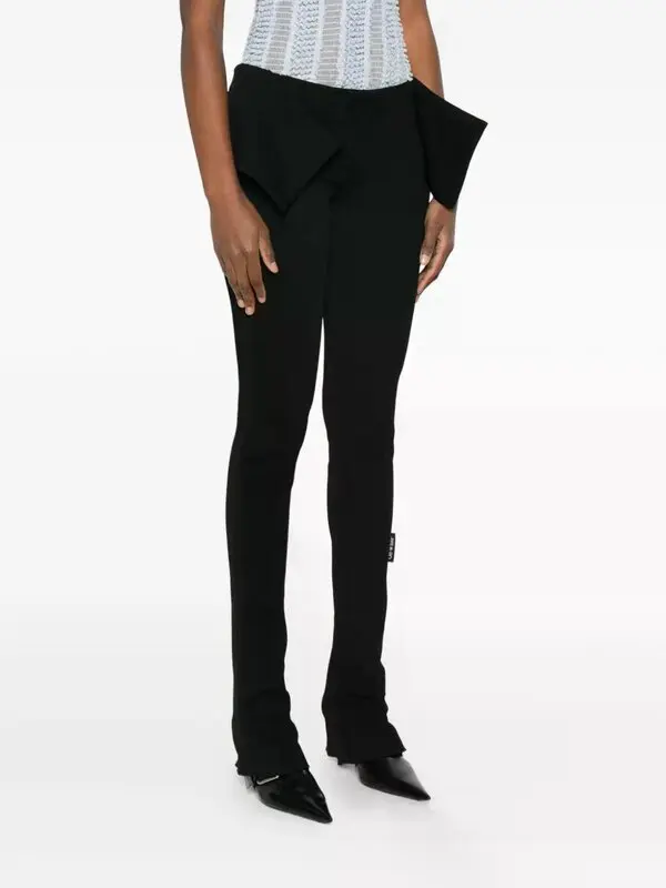 Off-White Flared-leg Ruffled Trousers