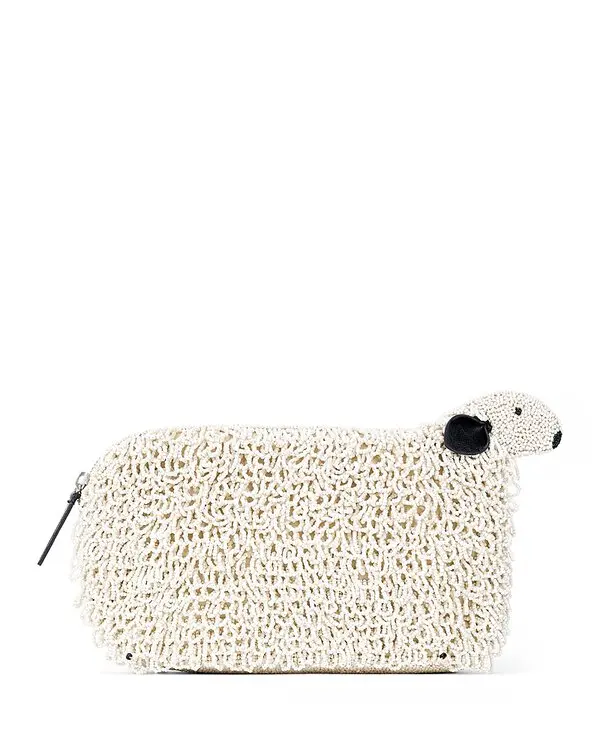 Staud Dolly Beaded Clutch - Ivory