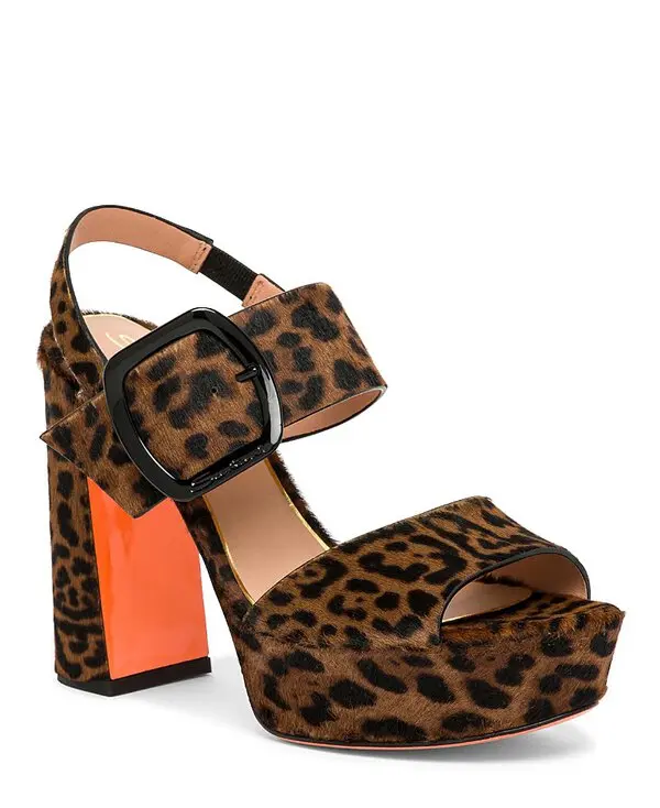 Santoni Animal Print Cavallino Sandals
