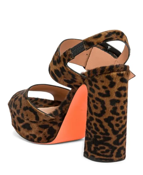 Santoni Animal Print Cavallino Sandals