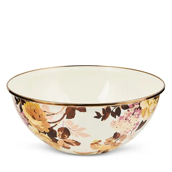 MACKENZIE-CHILDS Wild Rose White Large Everyday Bowl - No Color