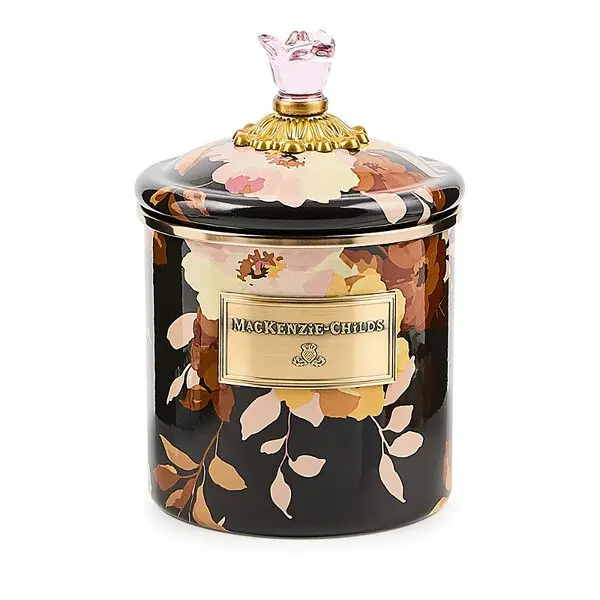 MACKENZIE-CHILDS Wild Rose Brown Small Canister - No Color