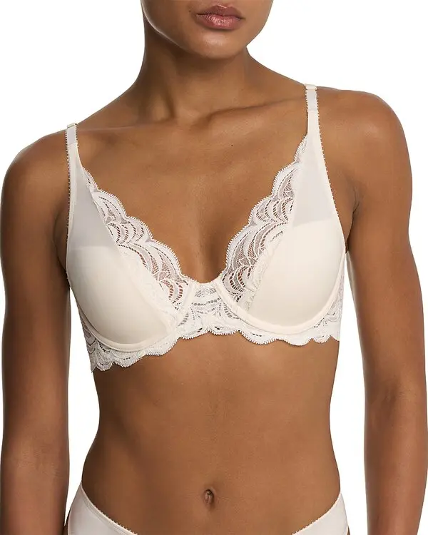Natori Persuasion Lace Convertible Plunge T-shirt Bra - Ivory