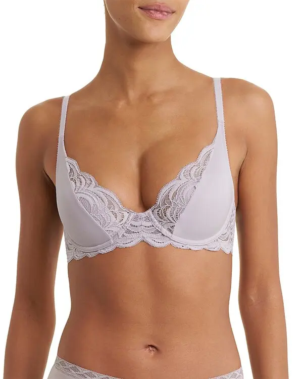 Natori Persuasion Lace Convertible Plunge T-shirt Bra - Luster