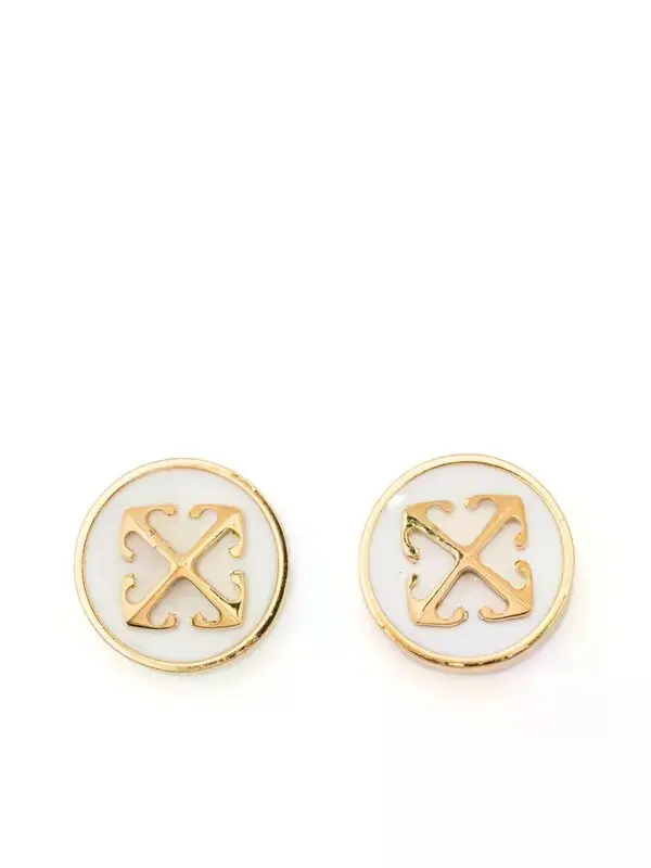 Off-White Arrow Earrings - Gold