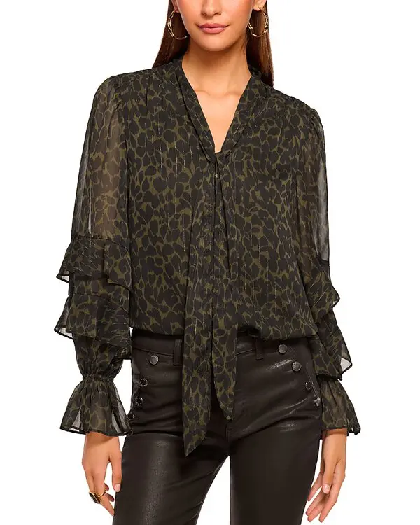 Ramy Brook Bonnie Scarf Neck Blouse