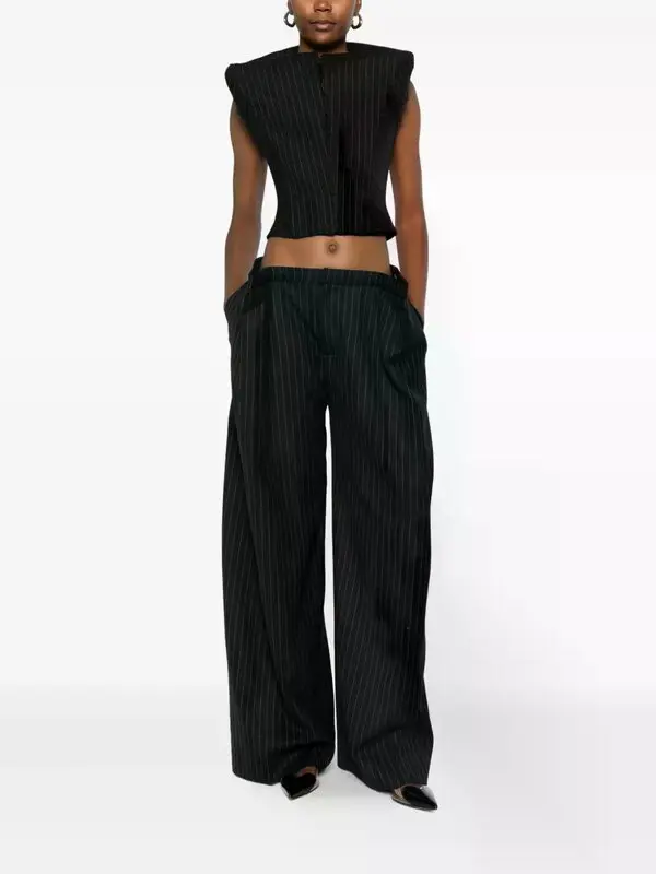 DURAN LANTINK Pinstripe Cropped Top
