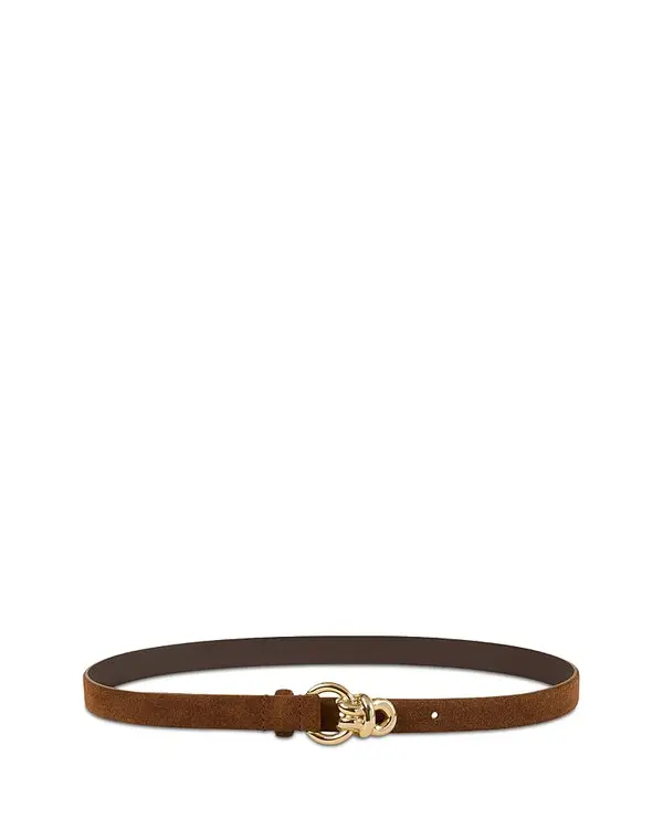 Sandro Suede Leather Belt - Brown