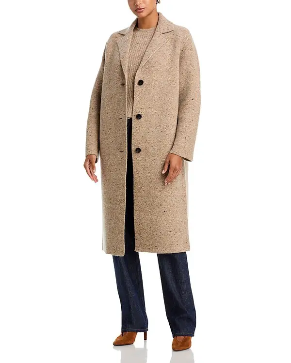 Co Wool-blend Sweater Coat