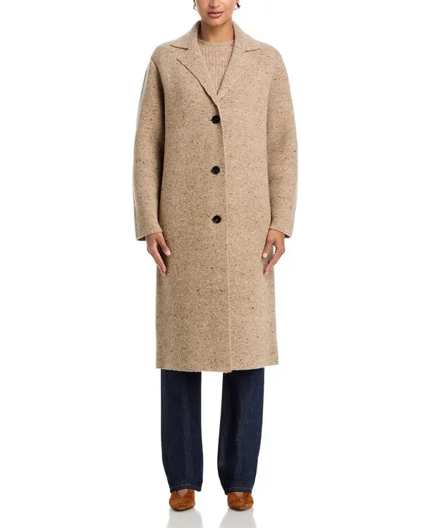 Co Wool-blend Sweater Coat