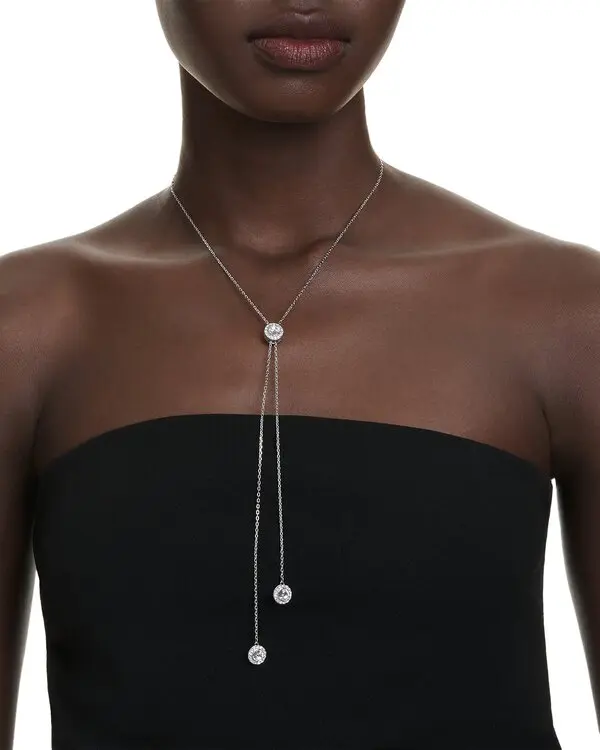 SWAROVSKI Una Crystal Angelic Reversible Lariat Necklace - Silver