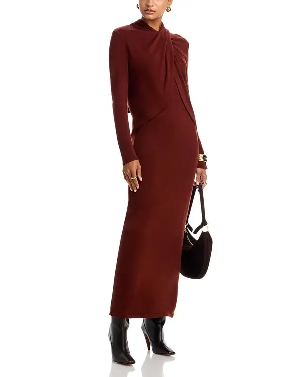 Johanna Ortiz Knit Draped Dress