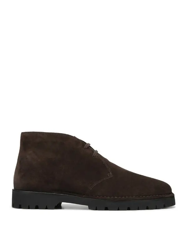 Vince Jerome Leather Desert Boots - Cocoabrown