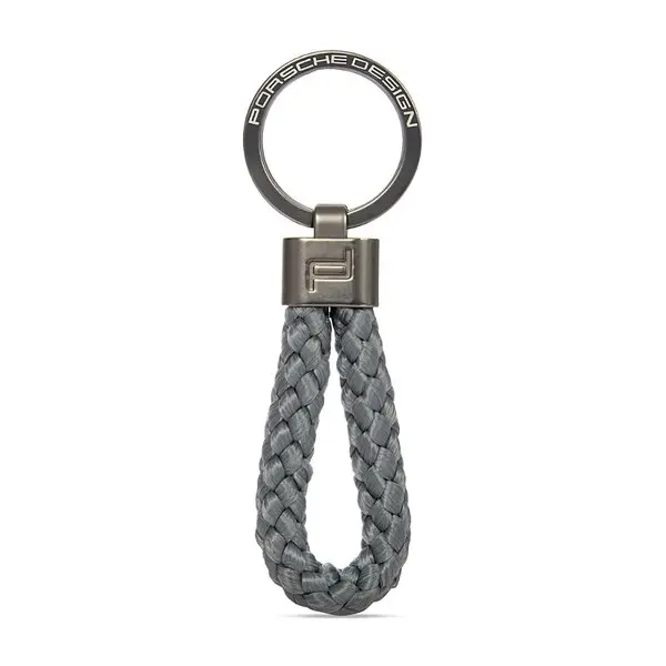Porsche Design Braided Leather Rope Key Ring - Anthracite