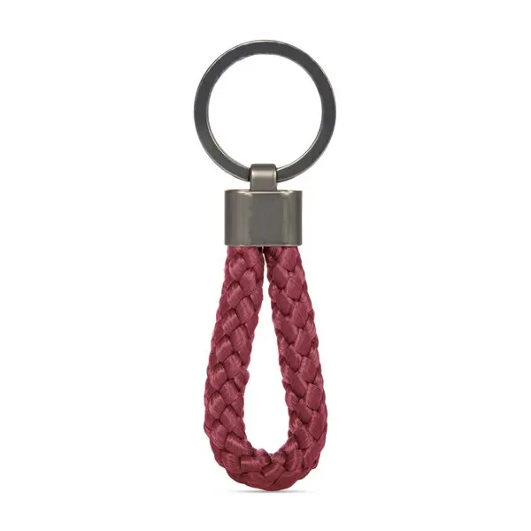 Porsche Design Braided Leather Rope Key Ring - Carmine Red