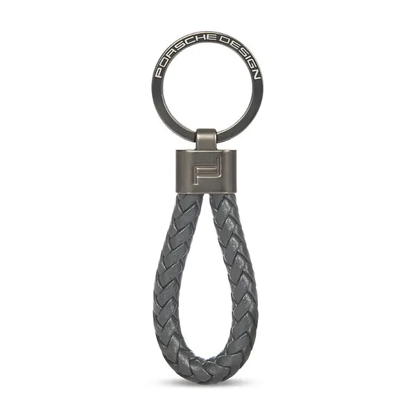 Porsche Design Braided Leather Key Ring - Anthracite