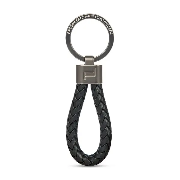 Porsche Design Braided Leather Key Ring - Black