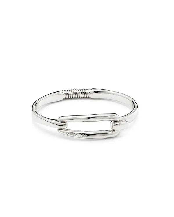 UNODE50 Sterling Plated Buckled Link Bracelet - Silver