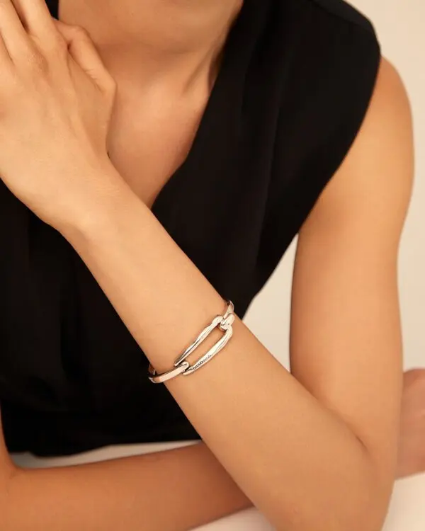 UNODE50 Sterling Plated Buckled Link Bracelet