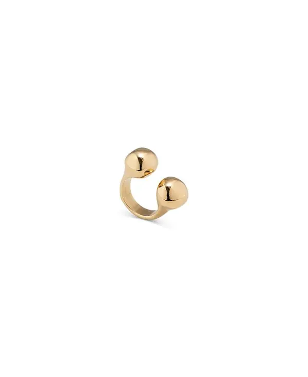 UNODE50 Open Ring With Beads - Gold