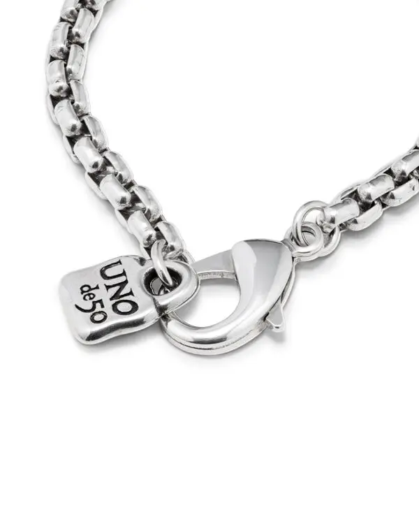 UNODE50 Sterling Plated Chain Bracelet With Padlock Charm