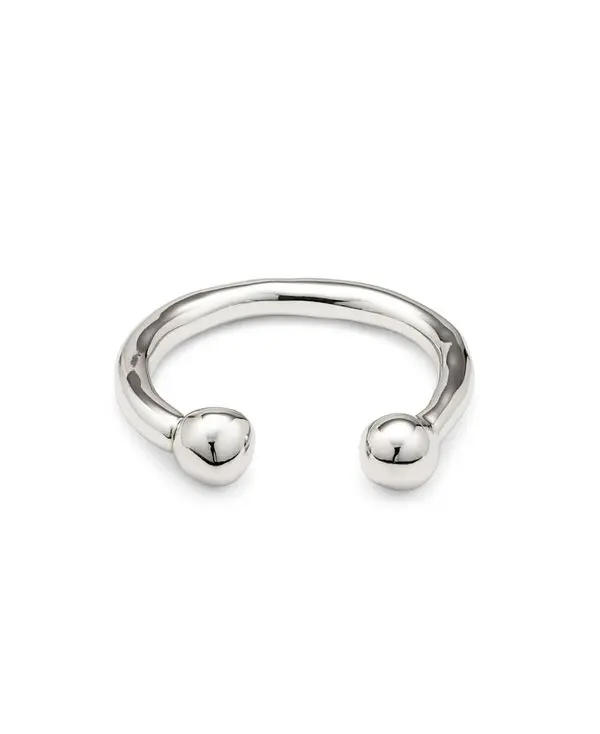 UNODE50 Double Bead Bangle - Silver