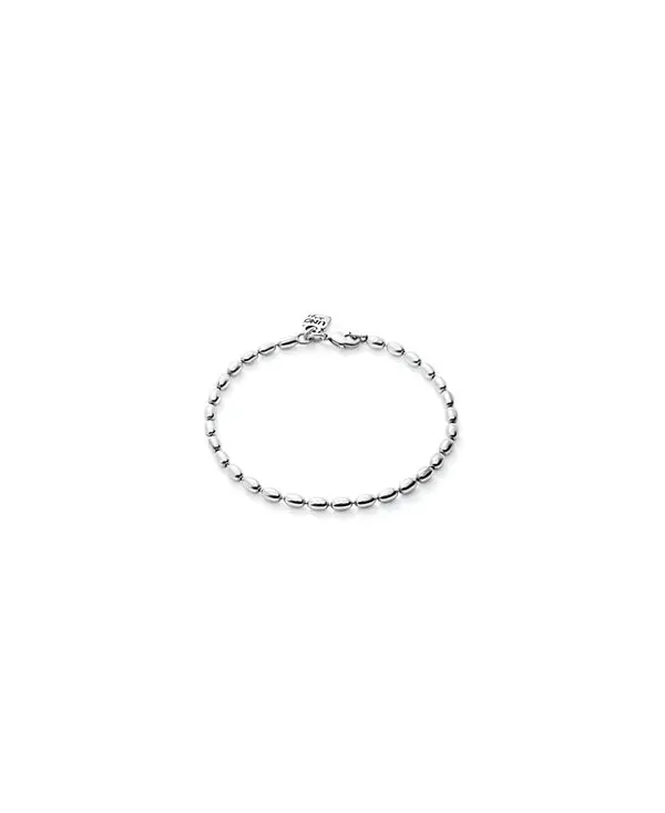 UNODE50 Oval Link Charm Bracelet - Silver