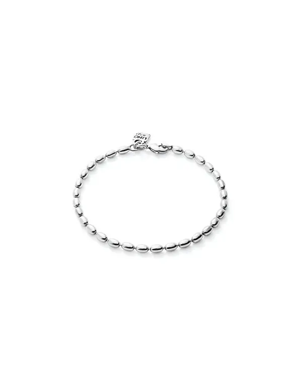 UNODE50 Sterling -plated Charm Bracelet With Oval Links - Silver