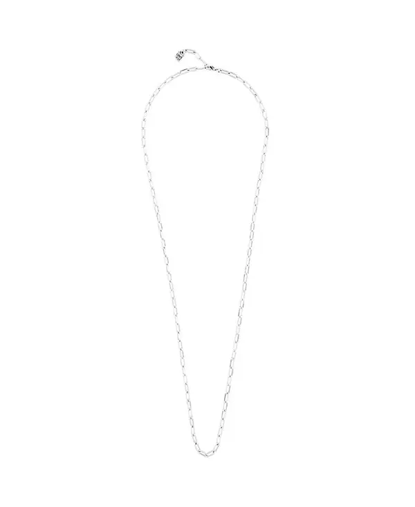 UNODE50 Sterling Plated Long Chain Necklace - Silver
