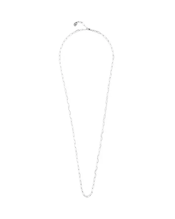 UNODE50 Sterling Plated Long Chain Necklace - Silver