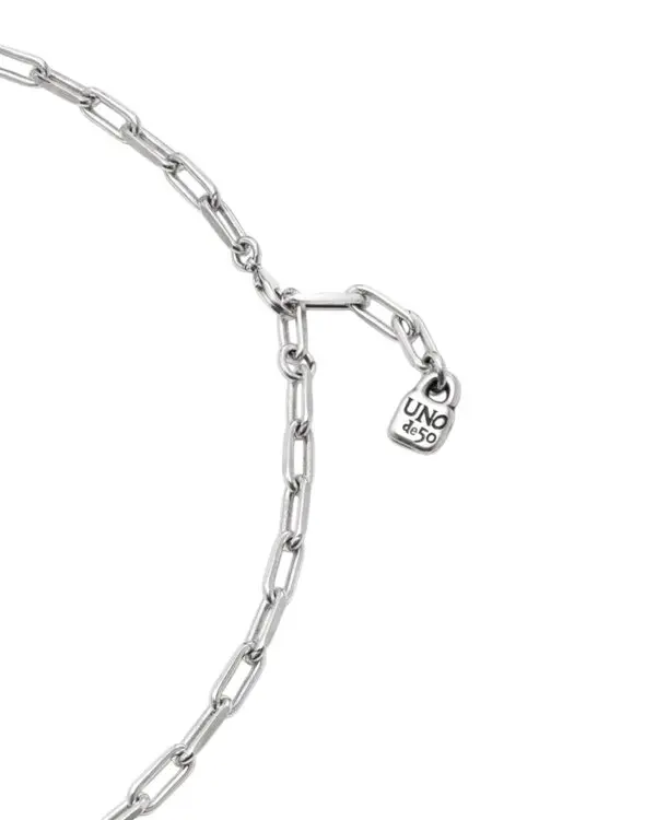 UNODE50 Sterling Plated Long Chain Necklace - Silver
